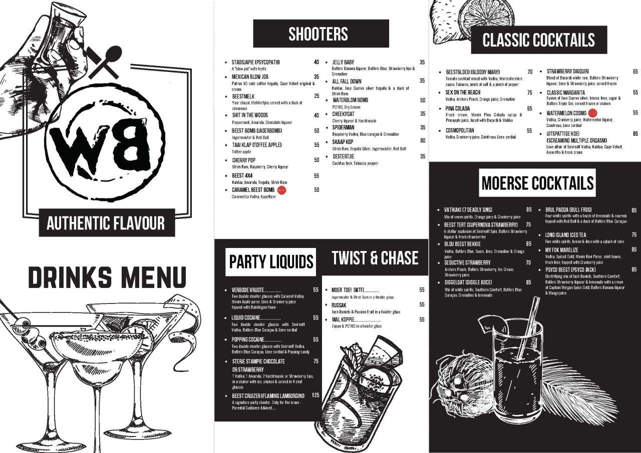 Menus | Wildebeest Live