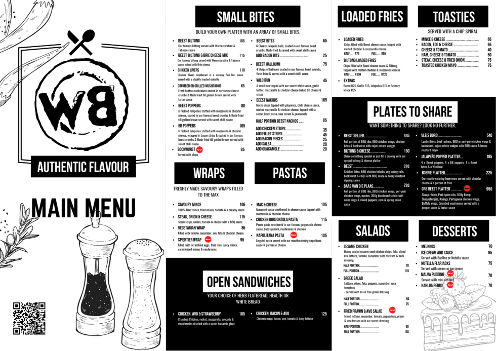 Menus | Wildebeest Live