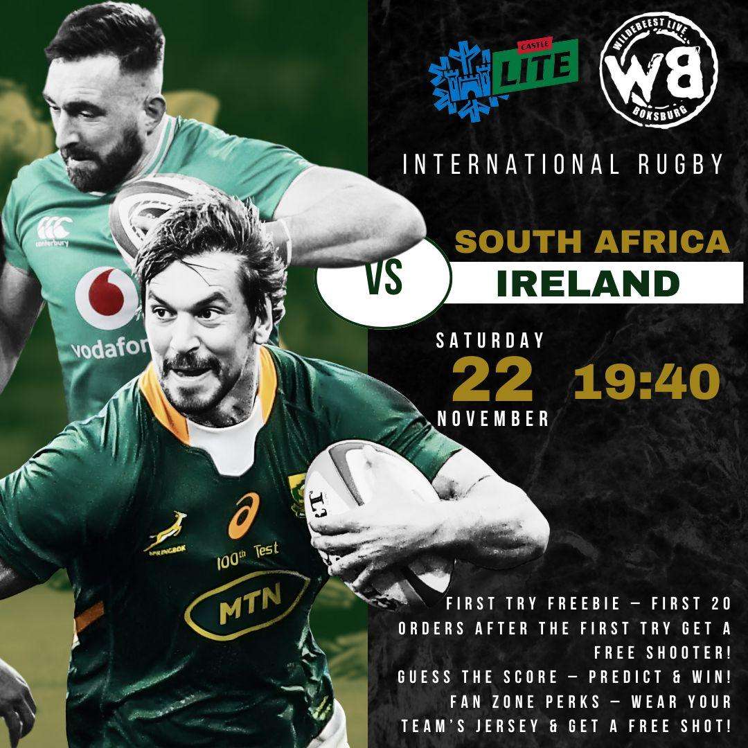 South Africa VS Ireland | Wildebeest Live